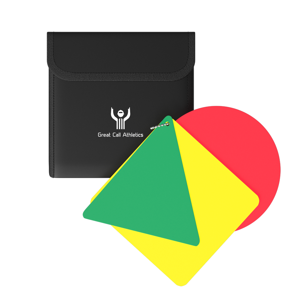 GCA Referee Penalty Cards Set, Red Yellow Green with Case – Great Call ...